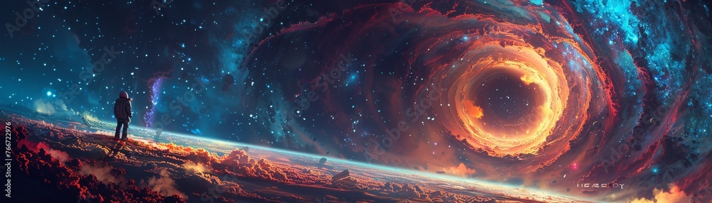 Visualize the breathtaking moment when explorers breach into subspace ...