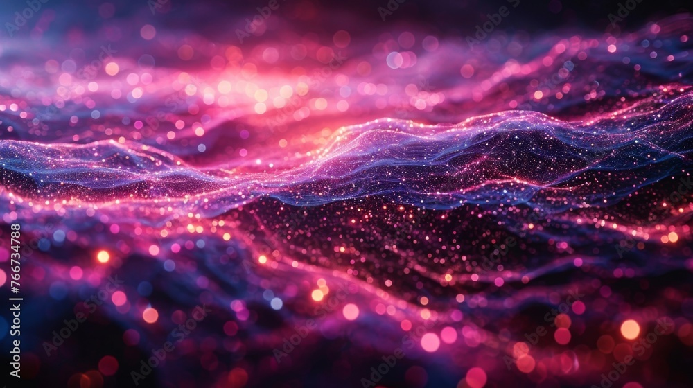 A dazzling network of ethereal strands spanning across the endless void ...