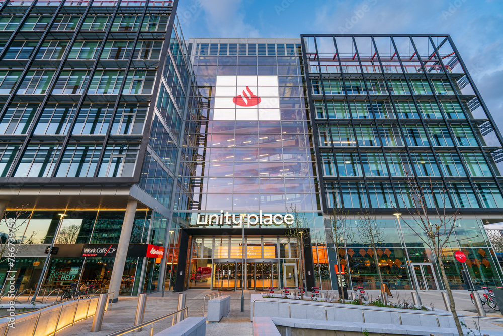 Santander banking group Unity Place new headquarters in Milton Keynes located at Grafton Gate in ...
