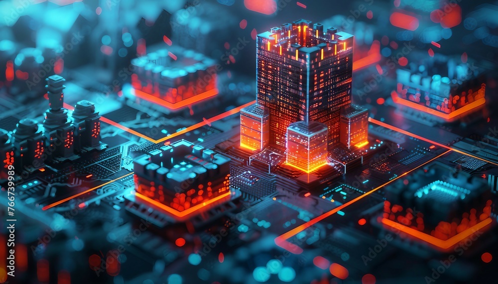 Firewall Fortress, computer security with an image showing a computer ...