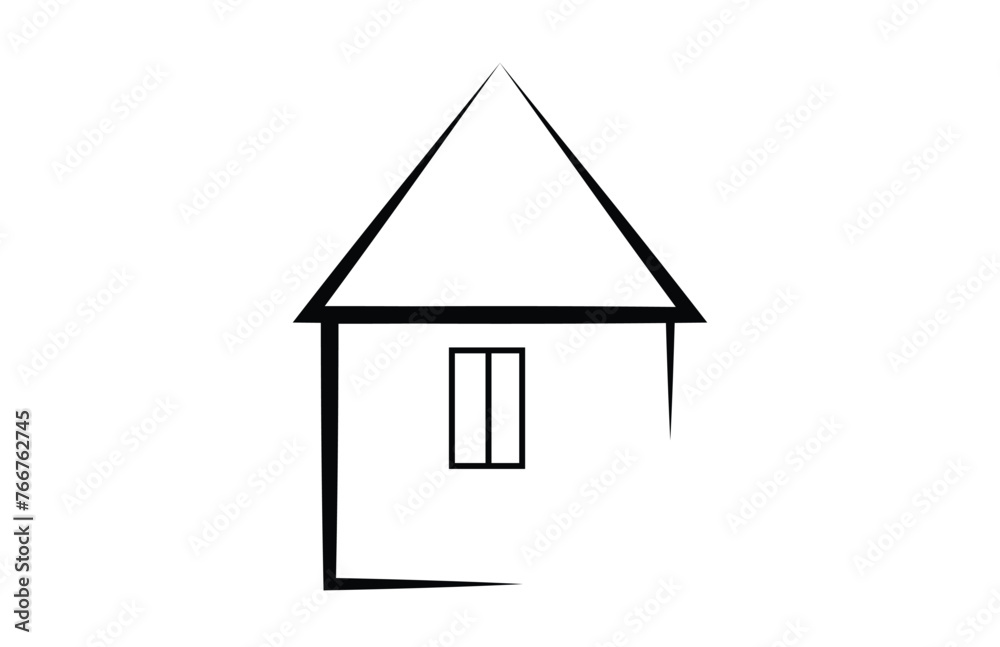 Vector home icon. symbol of house or building with trendy flat style ...