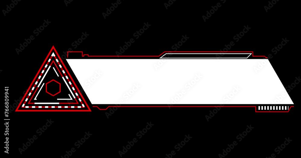 4K Sci-fi cool designed neon hud lower third in an alpha channel ...