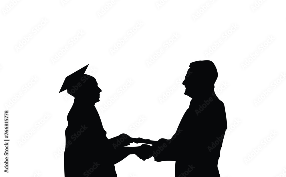 Business man giving certificate to young employee for achievement ...