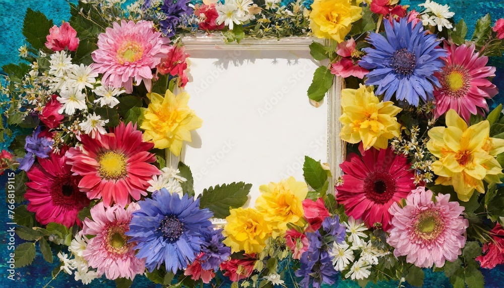 frame of flowers.a timeless floral framework that exudes elegance and ...