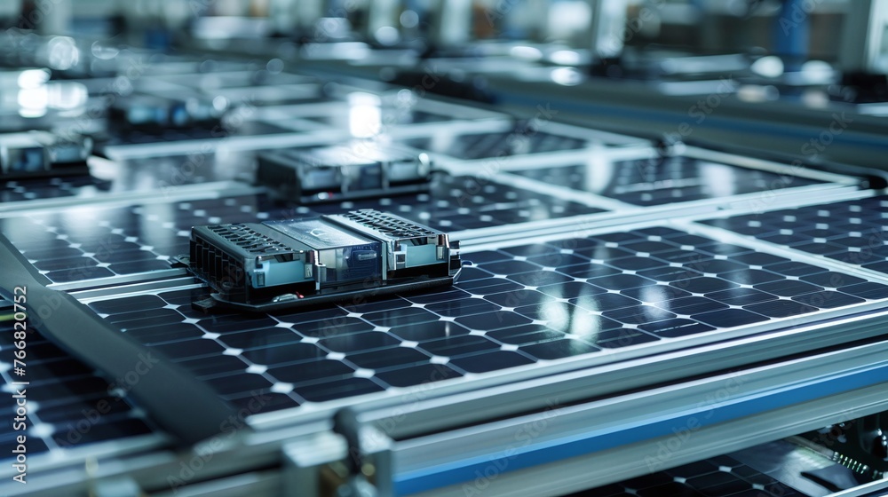 high-tech production line for solar photovoltaic panels and lithium-ion ...