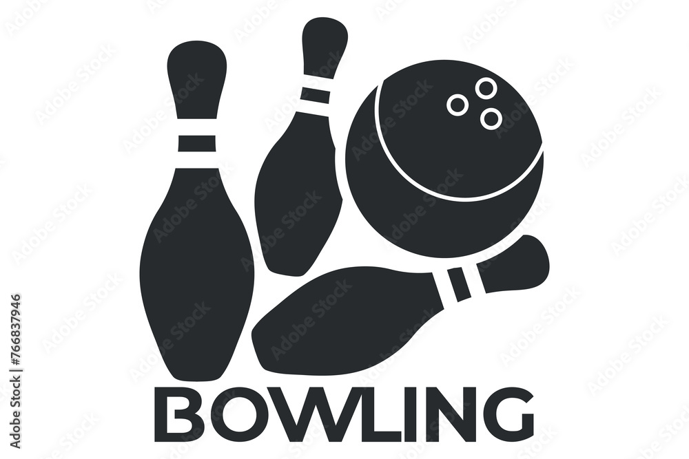 Bowling Vector Illustration, Vibrant Vector Design for Bowling Lovers ...