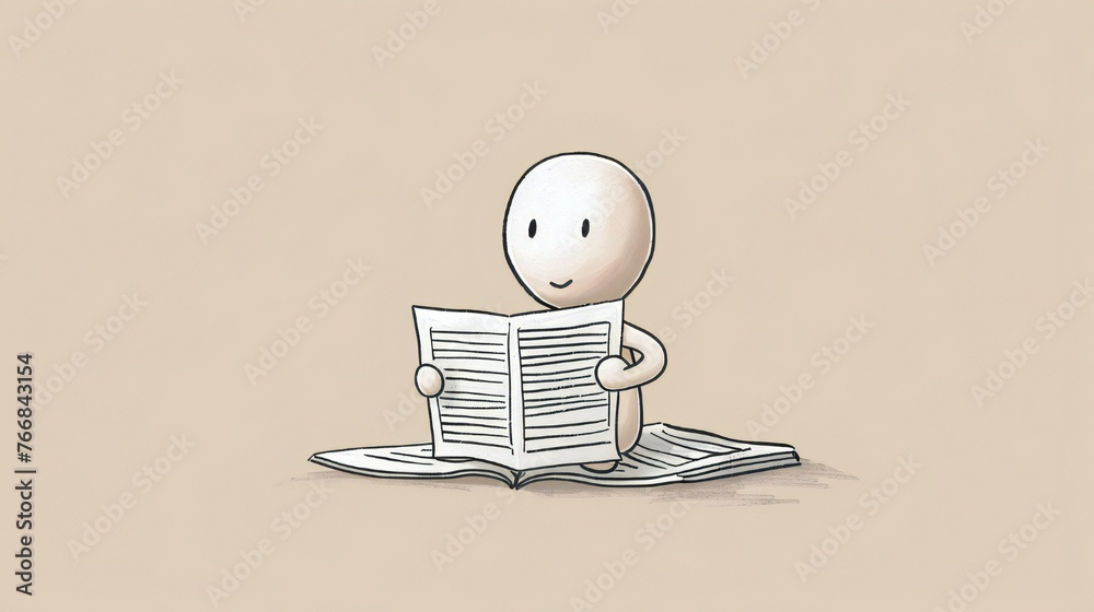 Vector illustration of a funny stickman businessman sketch ...