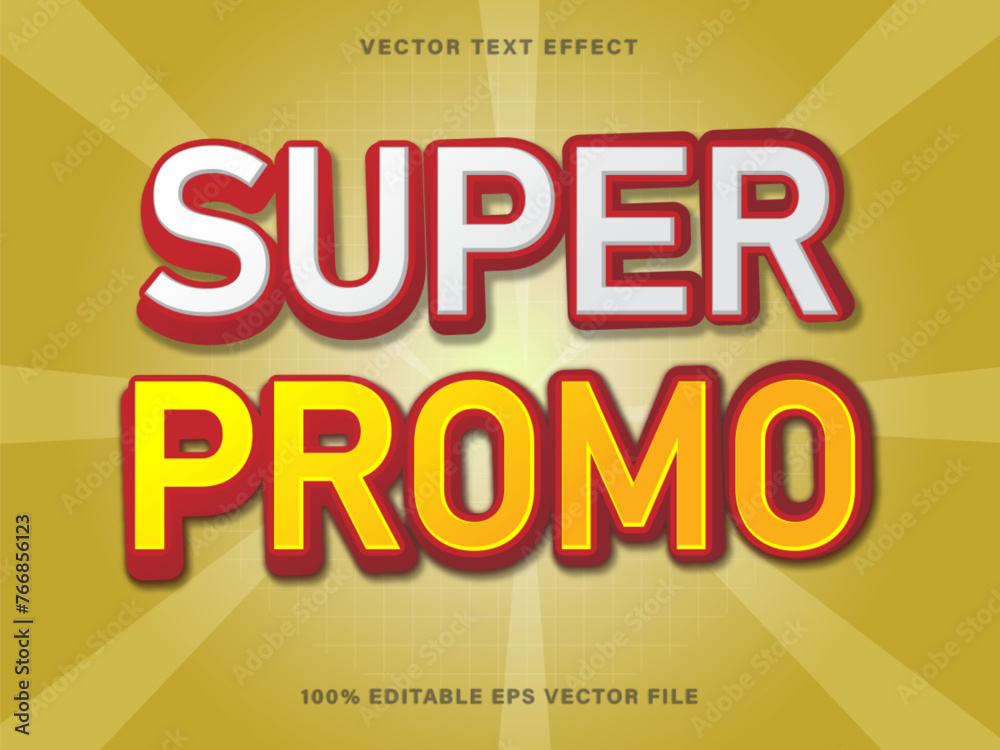 Super promo 3d text effect editable text epsSuper promo 3d text effect ...