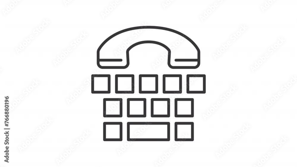 Animated TDD icon. Telecommunications device for deaf line animation ...