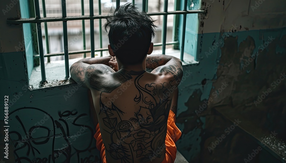 A prisoner's bold wall drawing speaks of creative expression and ...