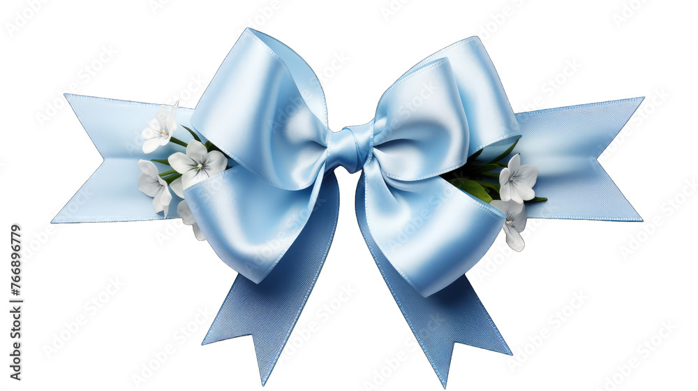 Sky Blue ribbon for birthday isolated transparent Background PNG Stock ...