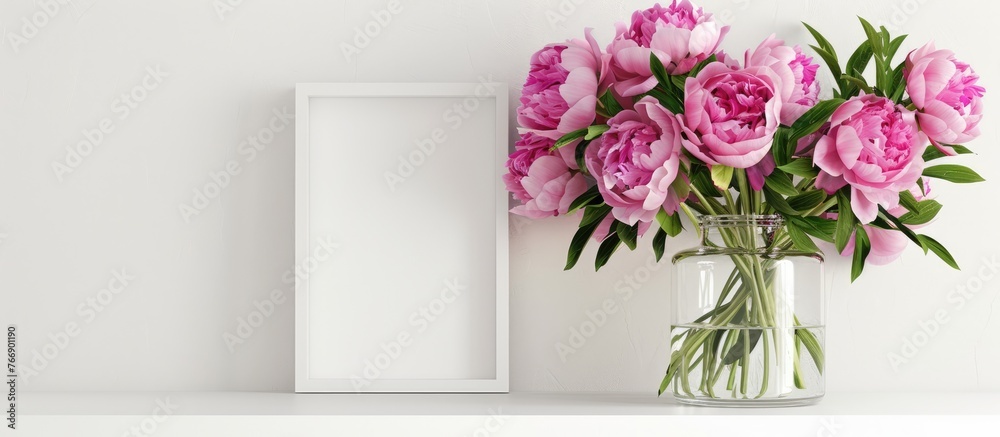 Floral decorations for the home, including a white shelf display with a ...