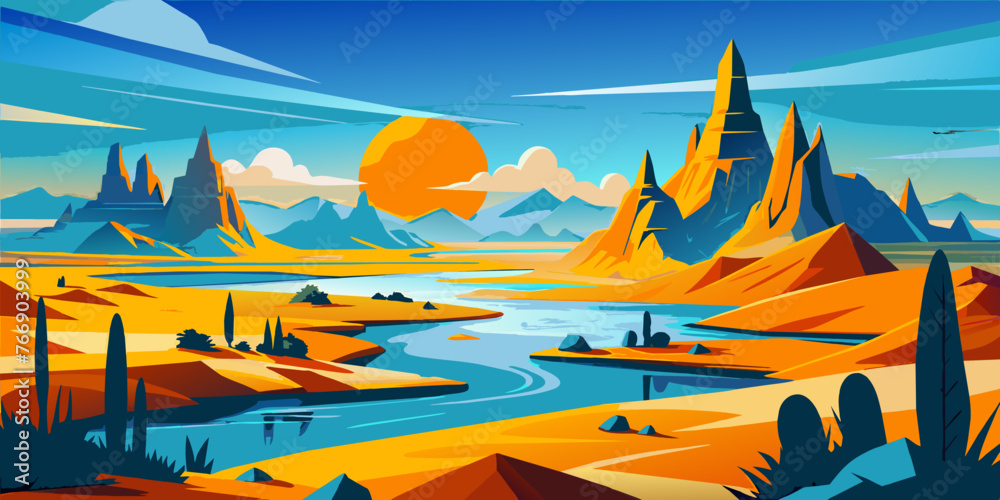 Desert Landscapes: Vector Art for All (International Day of Deserts and ...