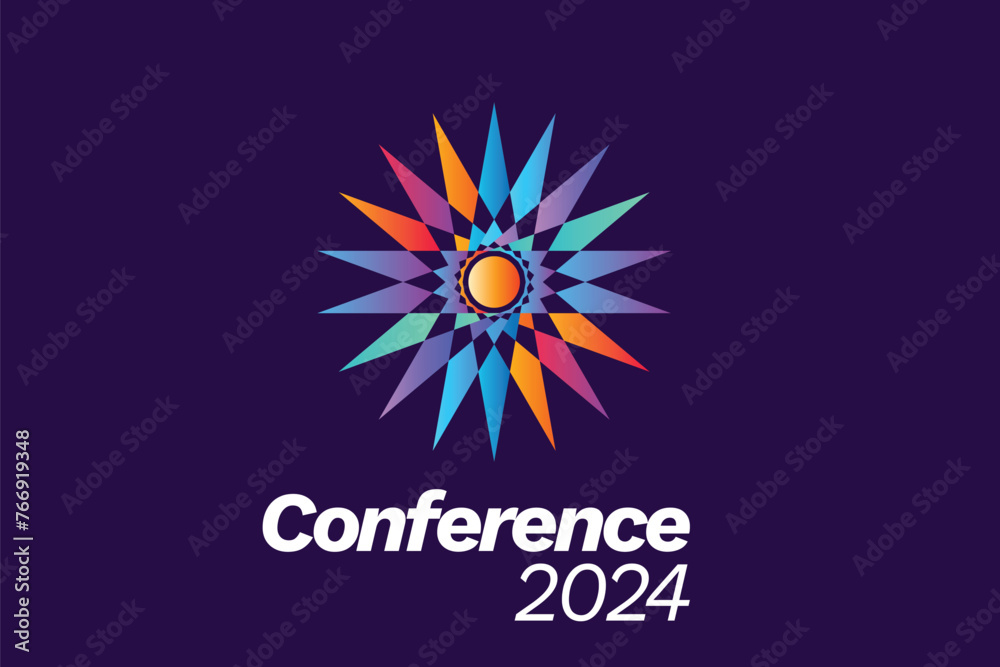 Modern Abstract Colorful Conference Logo Template for Your Event or ...