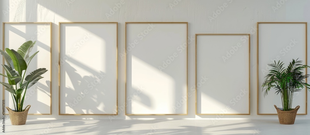 Large landscape mockup frames in various sizes of 50x70, 20x28, A3, and ...