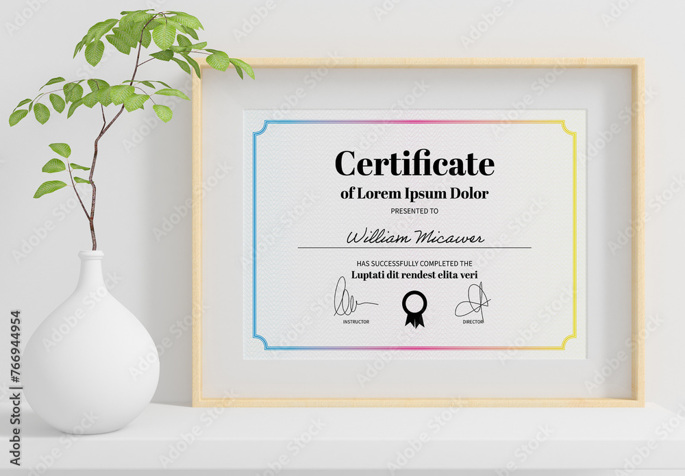Certificate Set with Simple Frame Stock Template | Adobe Stock
