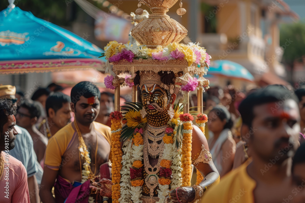 The intricate designs of the Vel, a symbol of Lord Murugan, carried by ...