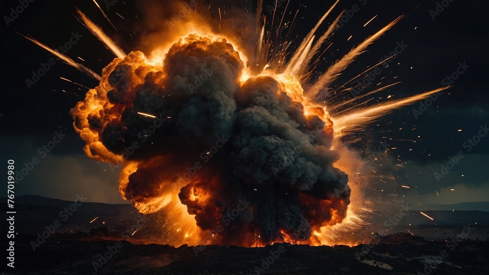 Fire in the fireplace, explosion wallpaper, fire explosion wallpaper ...