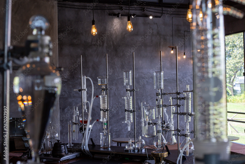 Selective focus glass tubes for coffee shop distillation equipment ...