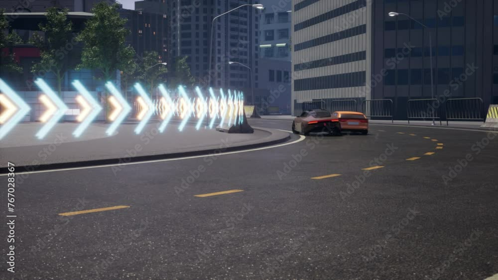 Competitive esports digital racing simulator game animation. Animation ...