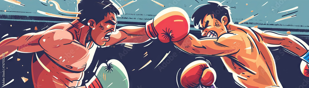 Boxing Ring Rumble: Jabs, Hooks, and Boxing Techniques Stock ...