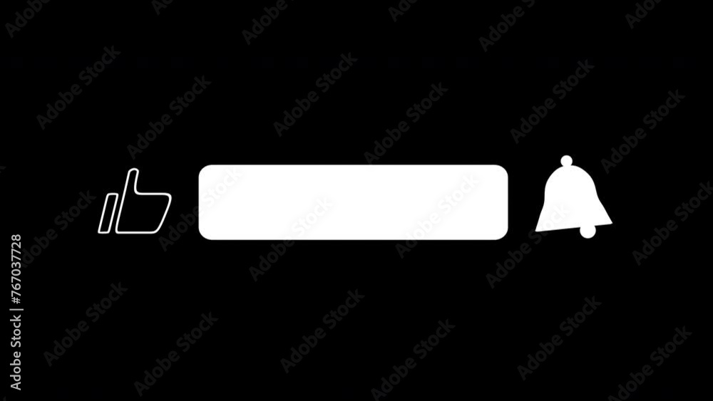 YouTube Subscribe button animation in French with alphachannel vídeo do ...