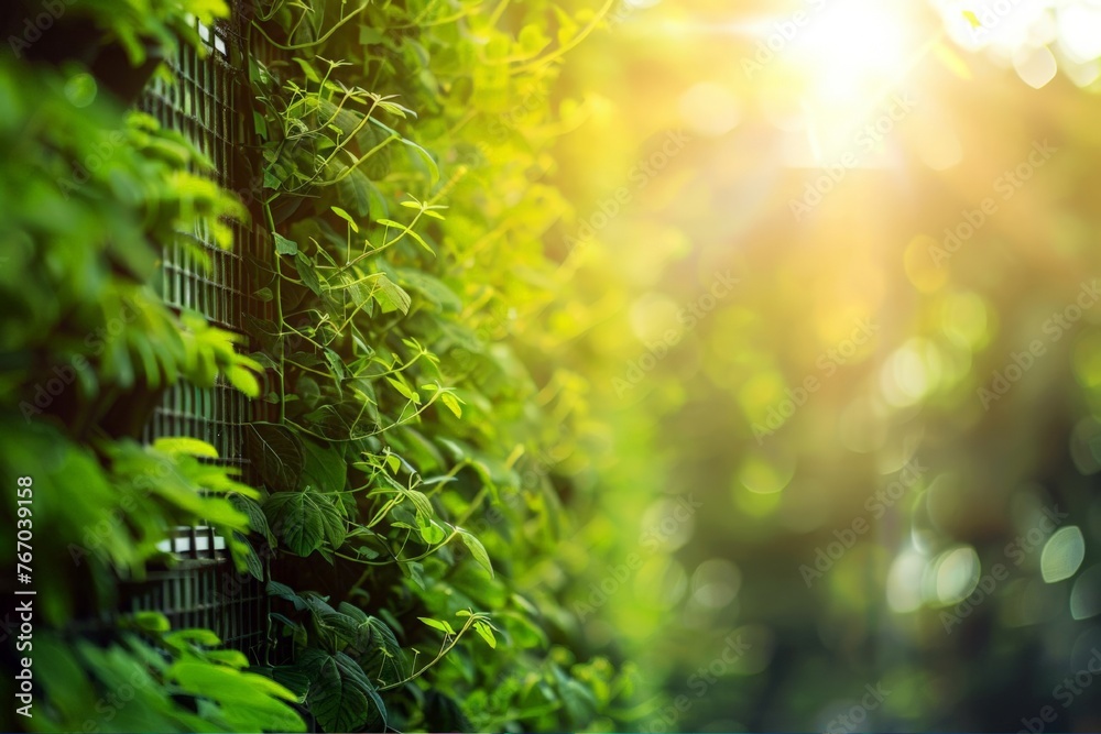Growing seedlings of plants on vertical racks under special ultraviolet ...