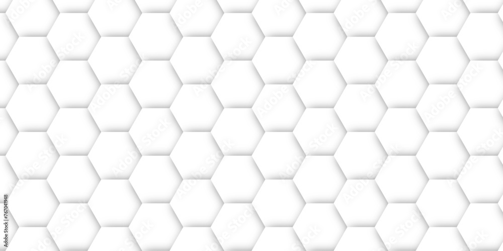 Abstract white hexagon pattern. hexagonal background texture. Seamless ...