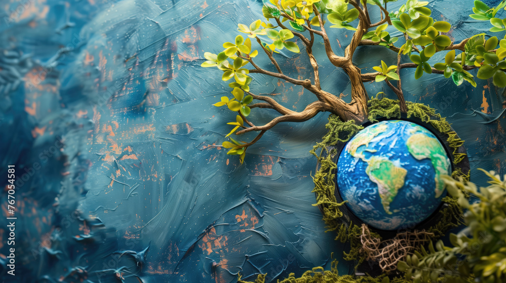 Artistic image of mother earth. World environment and mother earth day ...