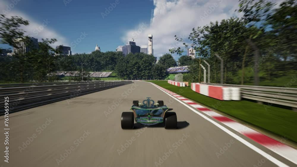 Motorsport Championship Simulator Computer Game Animation Cars On ...