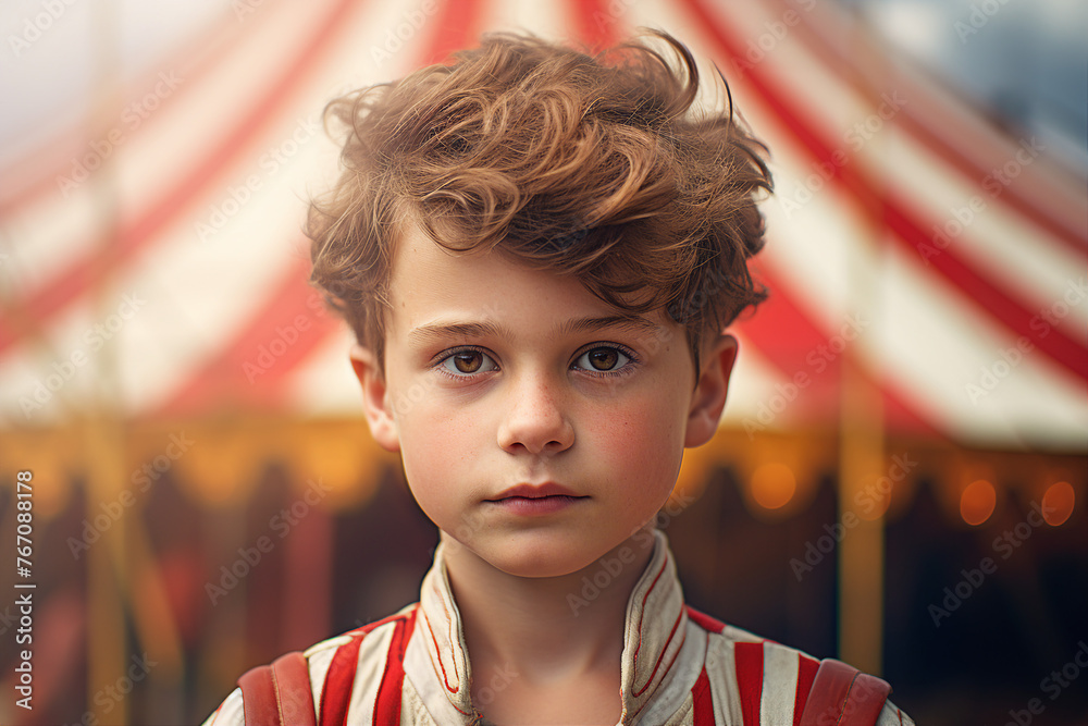 Horror circus actor performer clown fun time children fair Generative ...