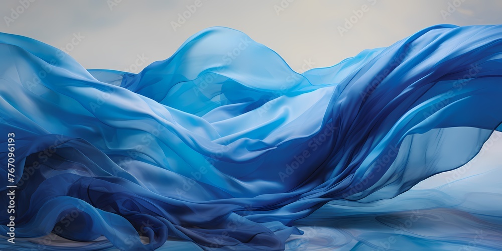 A mesmerizing play of azure and indigo gradients, illustrating the ebb ...