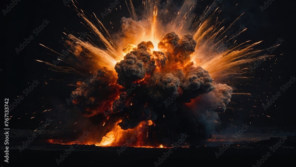 ภาพประกอบสต็อก Fire in the fireplace, explosion wallpaper, fire ...