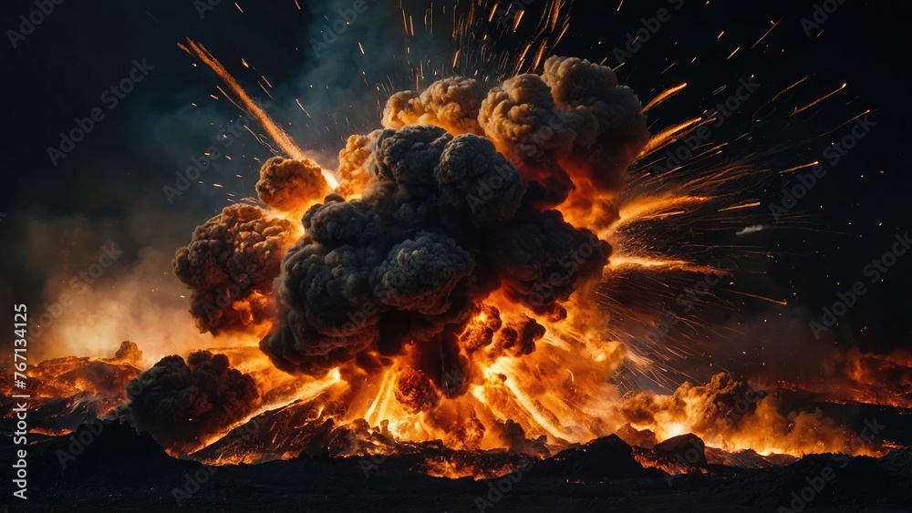 Fire in the fireplace, explosion wallpaper, fire explosion wallpaper ...