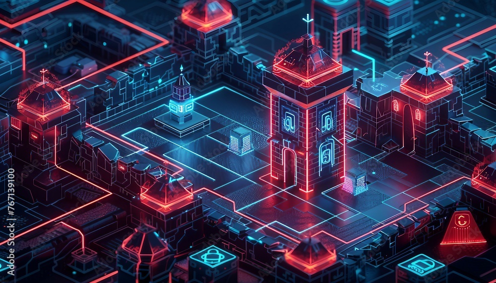 Endpoint Security Fortress, computer security with an image showing a ...