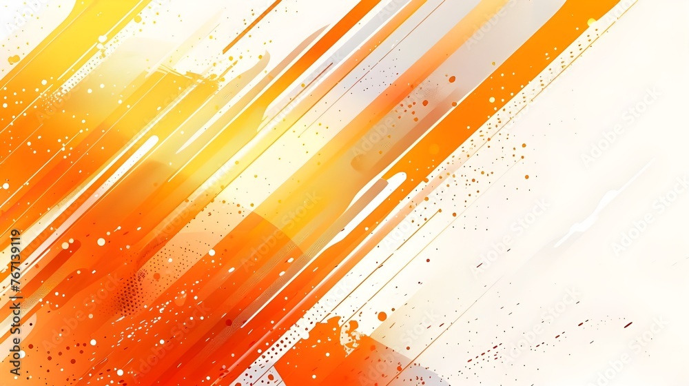 Abstract speed lines style orange color halftone banner design template ...