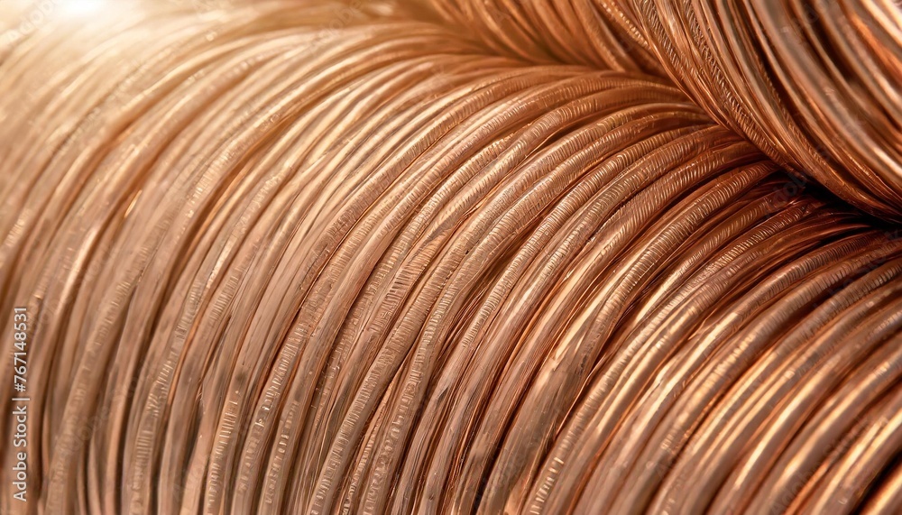 cross section of copper electrical installation cable cord as ...