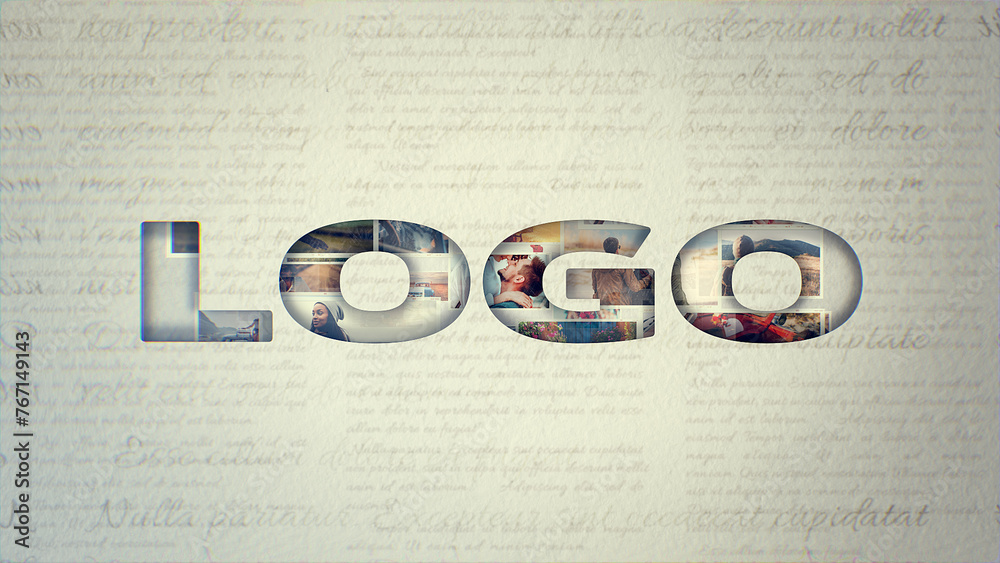 Mosaic Multi Frame Photos Logo Opener Stock Template | Adobe Stock