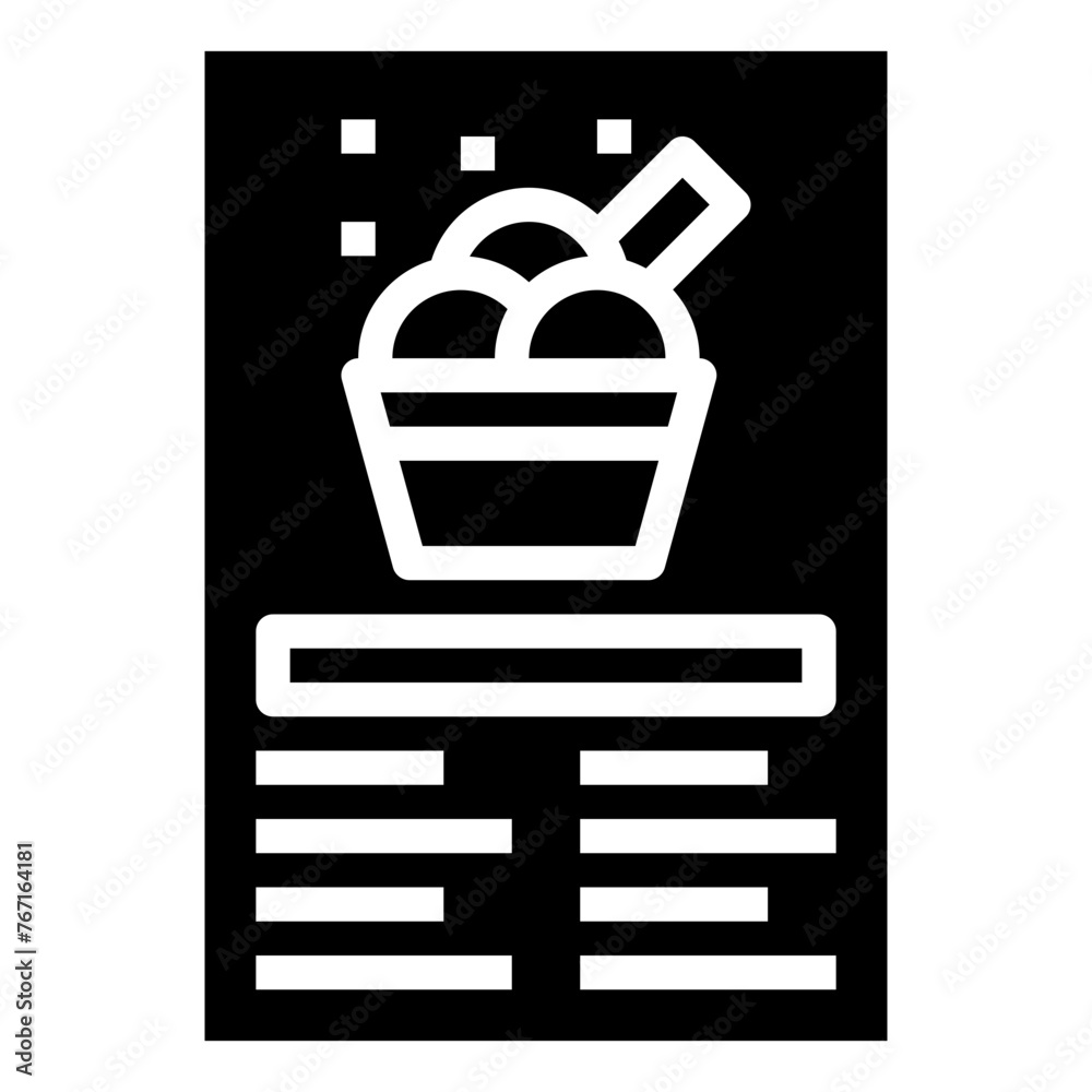 ICE CREAM,menu,open menu,menus,food,restaurant,paper.svg Stock Vector ...