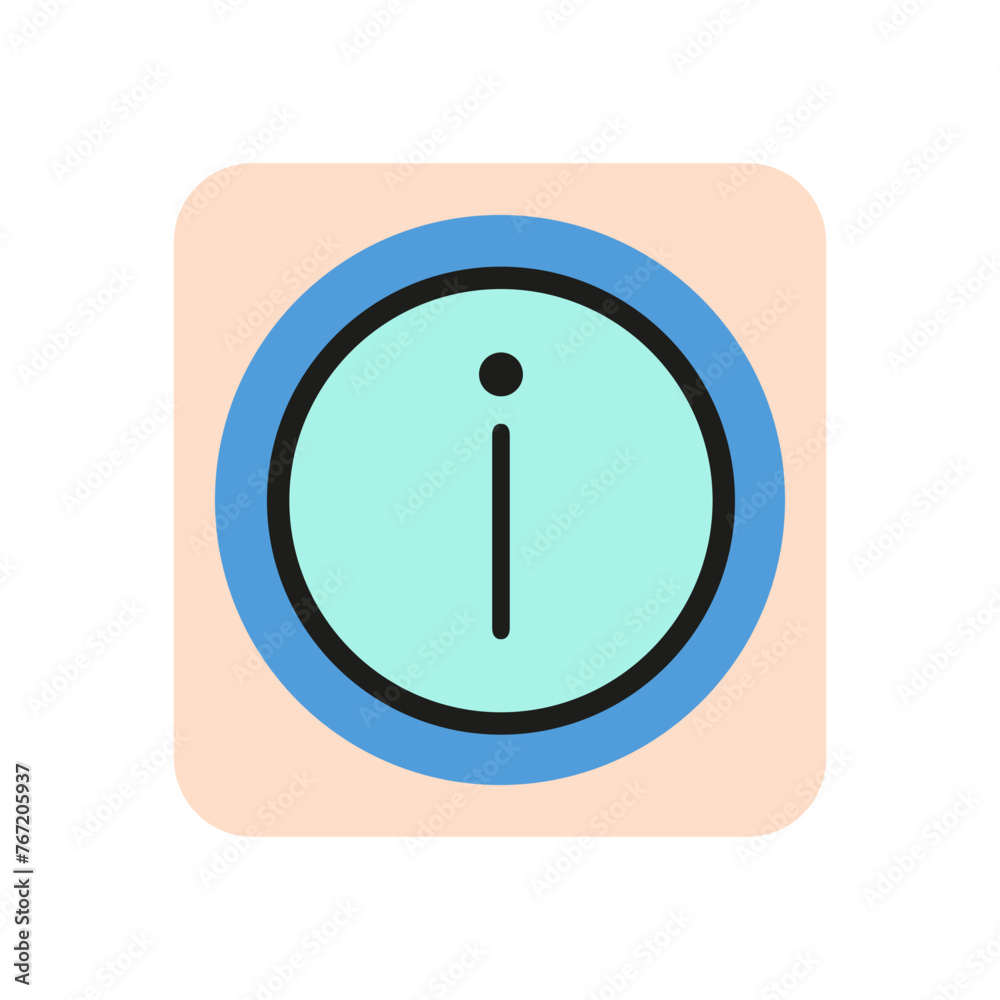 Line icon of information sign. Warning, help, manual. Symbols concept ...