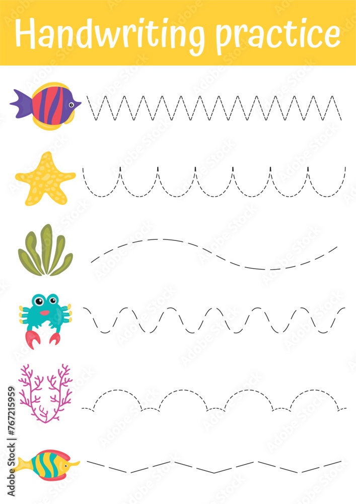 Printable tracing worksheet, handwriting practice for preschoolers ...