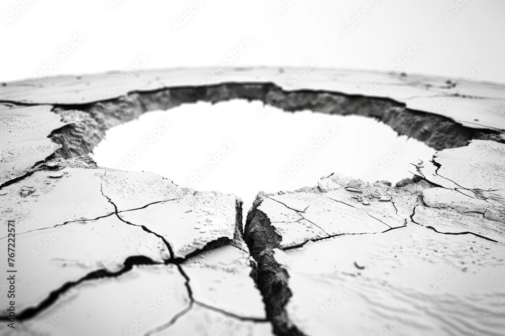 Three-Dimensional Cracked Ground Background. Abstract Concept of ...