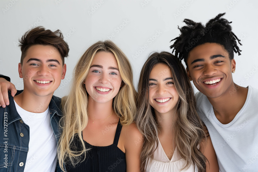 Group of positive handsome very different people, students, managers ...