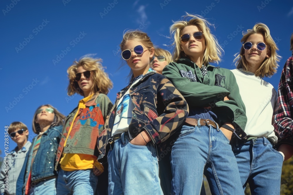 Nostalgic school days: a vibrant glimpse into the 1990s with ...