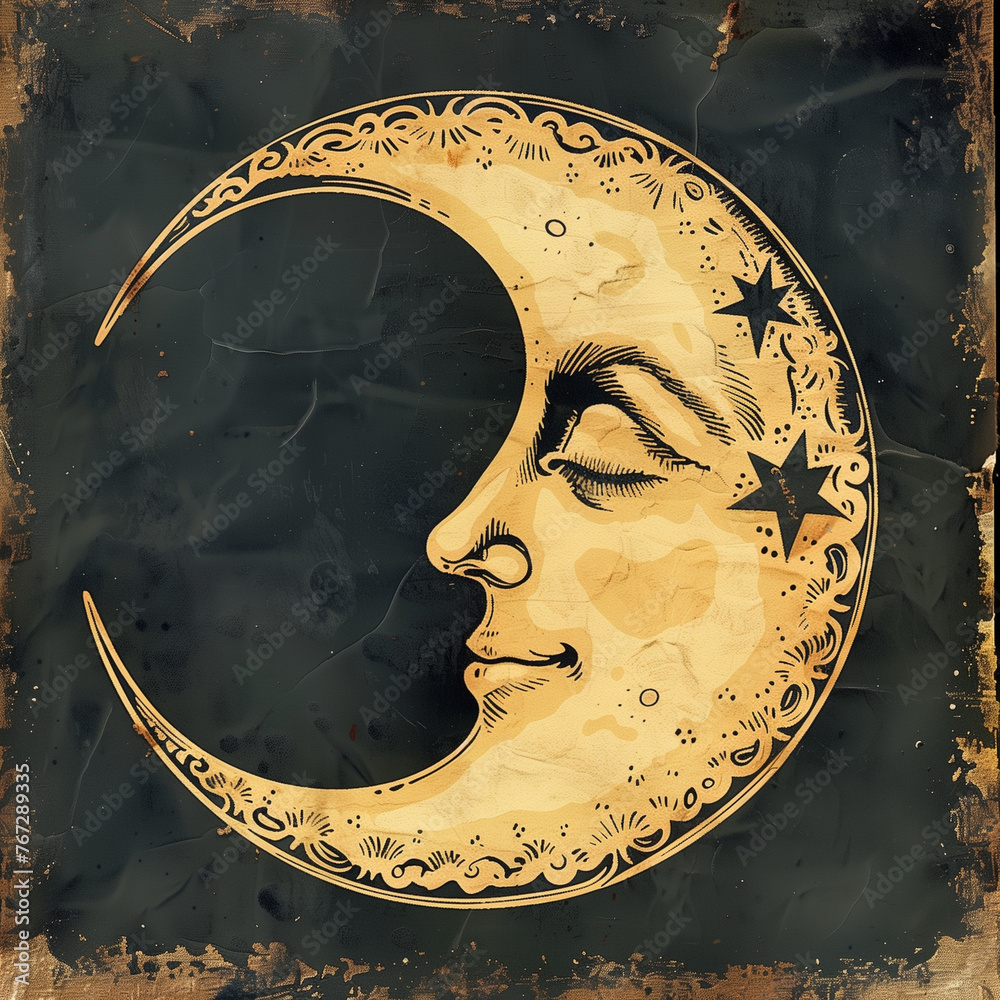 illustration set of moon phases. Different stages of moonlight activity ...