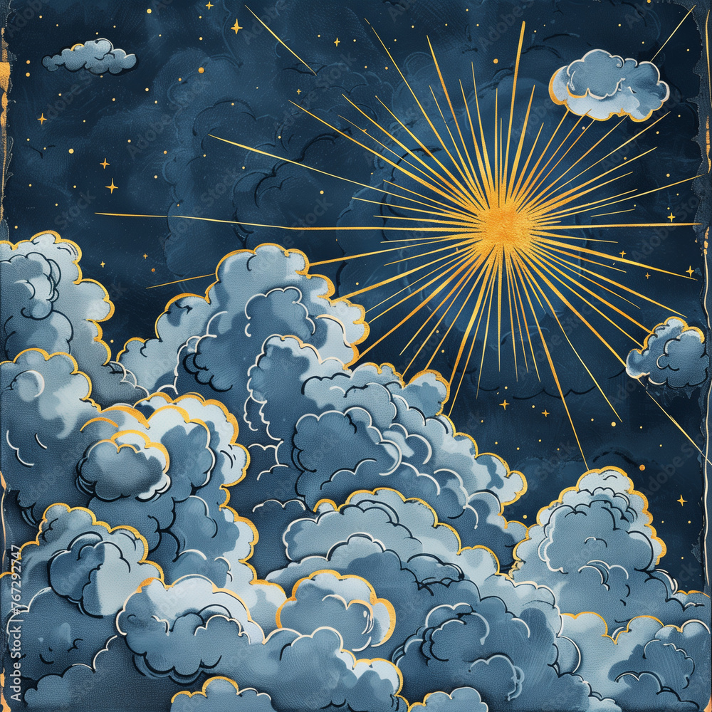 illustration set of moon phases. Different stages of moonlight activity ...