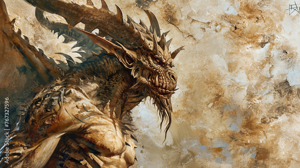 Intricate and detailed drawing of a mythical monster like human in ...