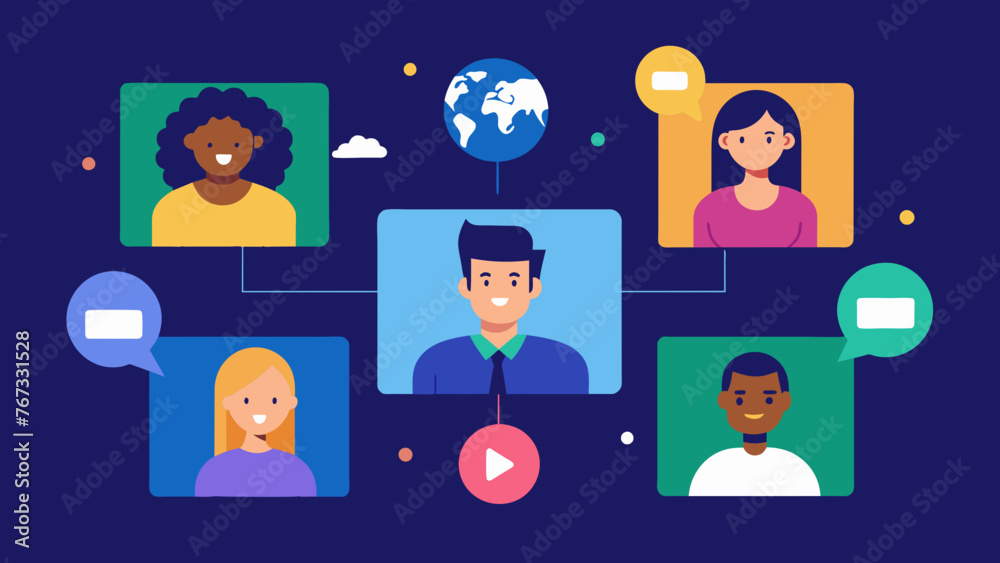 A virtual meeting with participants from different time zones ...