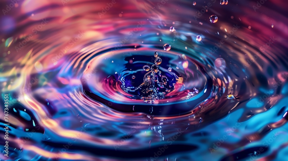 Illustrate mesmerizing liquid swirls and splashes in various vibrant ...