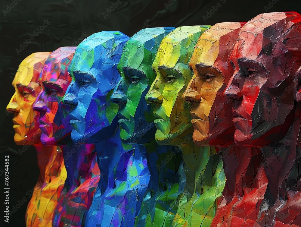 Pop art celebrates the diversity of Homo sapiens, portraying people of ...